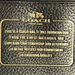 Coach | Bags | Auth Coach Tote Bag Purse Tall Large Black With Gold ...